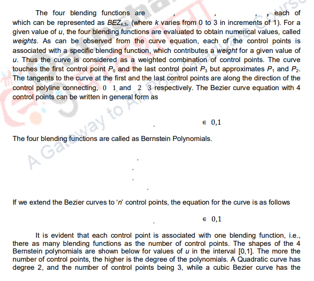 3d Object Representations Hermite And Bezier Splines Computer Gaphics And Visualization