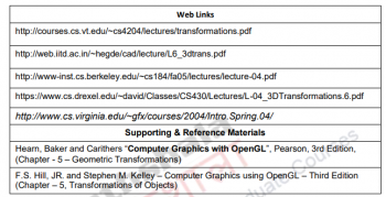 3D Transformations – Computer Gaphics and Visualization