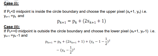 Midpoint Circle Drawing Procedure – Computer Gaphics and Visualization