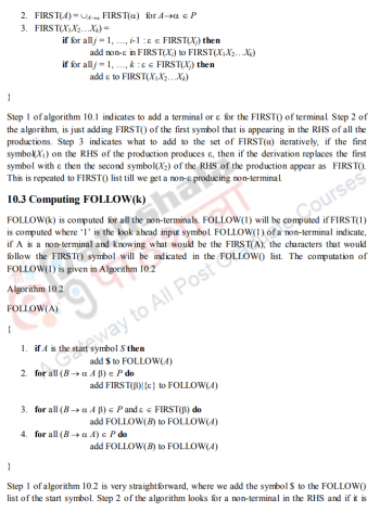 Top Down Parser – FIRST(), FOLLOW(), Parsing Table – Compiler Design