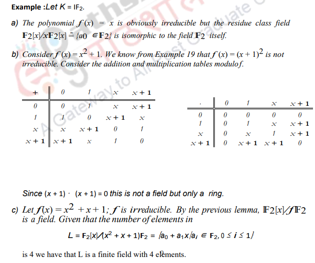 Algebraic Structures And Finite Fields 1 Cryptography And Network