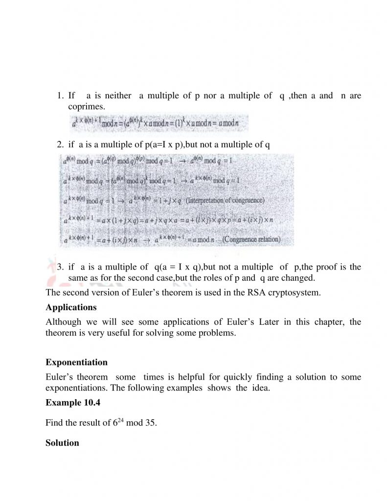 Prime’s Euler and Fermat’s Theorem – Cryptography and Network