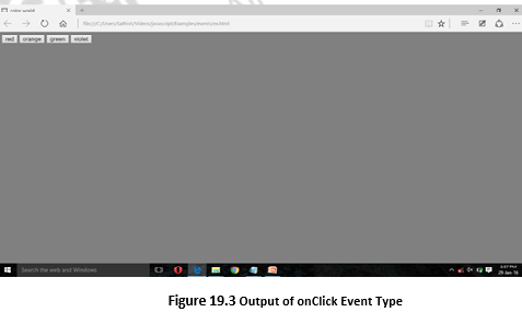 JavaScript and Event Handling – Web Technology