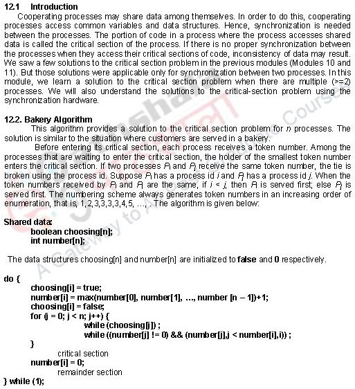 Process Synchronization – Solutions II – Operating System