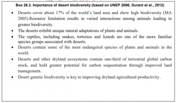 Desert Ecosystem – Ecosystem structures & functions