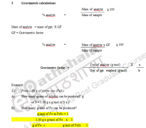 Gravimetric Analysis – Analytical chemistry