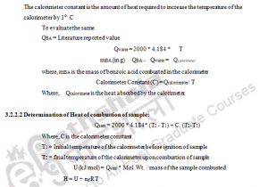 Bomb Calorimetry – Analytical chemistry