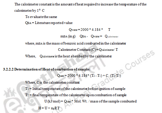 Bomb Calorimetry – Analytical chemistry