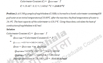 Bomb Calorimetry – Analytical chemistry