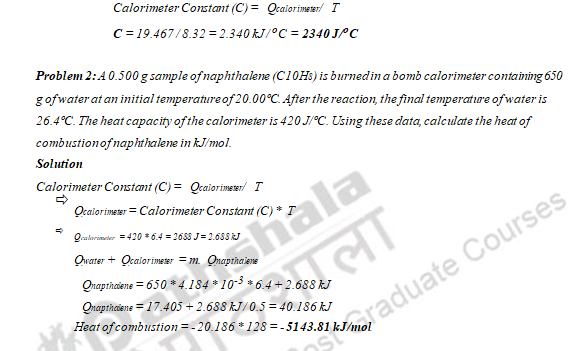Bomb Calorimetry – Analytical chemistry