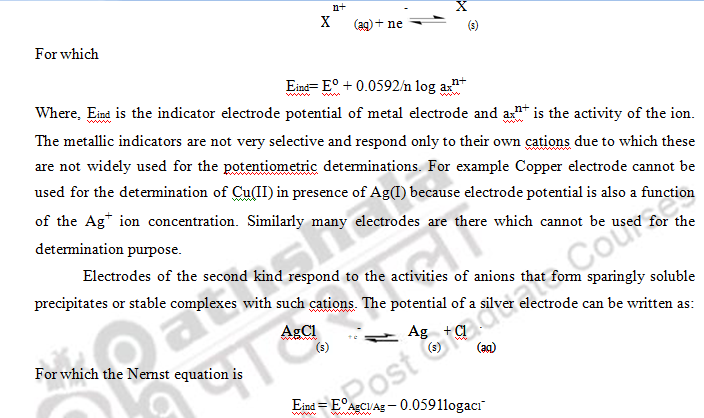 Potentiometry – Analytical chemistry