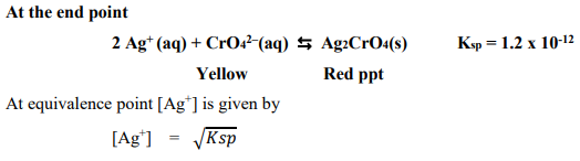 Precipitation (Argentometric) Titrations – Analytical chemistry