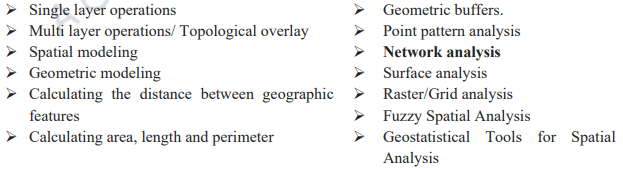 Spatial Analysis – Network Analysis – Remote sensing & GIS applications ...