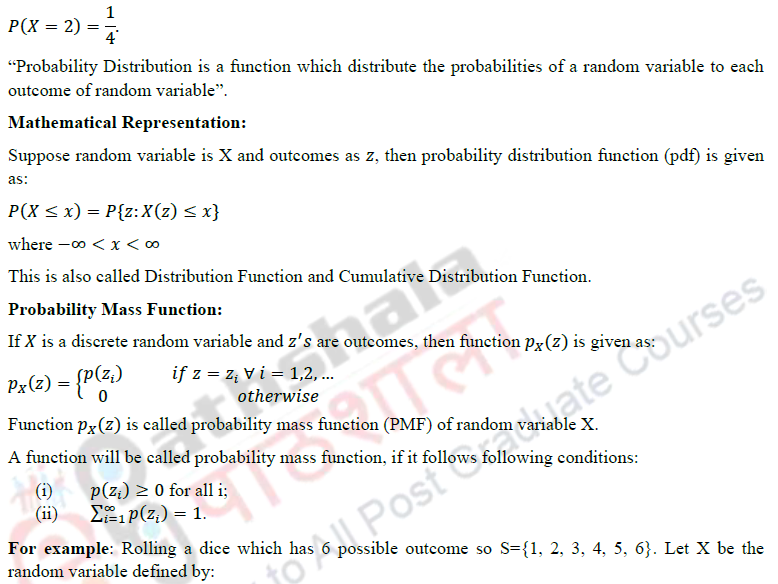 Introduction to Random Variable and its Properties – Statistical Applications in Environmental ...