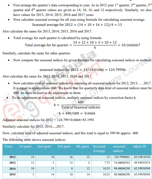 Measurement of Seasonal, Cyclic and Irregular Variation – Statistical ...