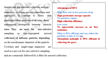Sampling of Aerosol, Air and Water – Environmental chemistry