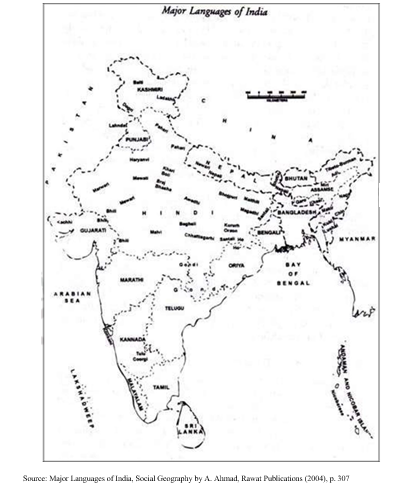 Spatial Distribution of Languages and Dialects in India – Urban Geography