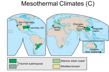 Humid Mesothermal Climates – Climatology