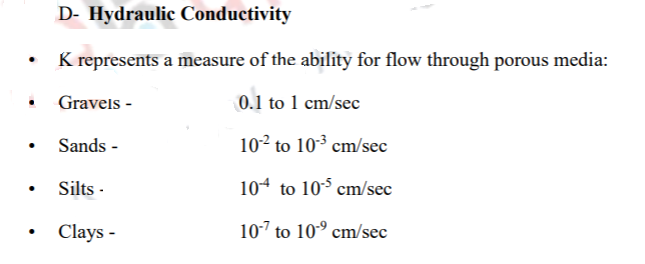 Darcy’s Law: Porosity, Permeability, Transmissibility, specific yield ...