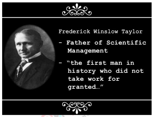Fredrick Taylor And Scientific Management – Development of Management ...