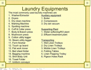 LAUNDRY SERVICES – Front office and housekeeping