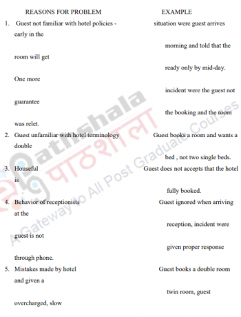 GUEST RELATIONS – Front office and housekeeping