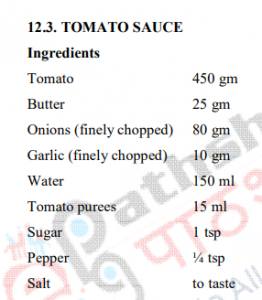 Preparation of Sauce – Quantity food production