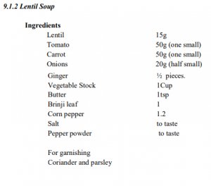 Preparation of Soups – Quantity food production