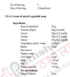 Preparation of Soups – Quantity food production