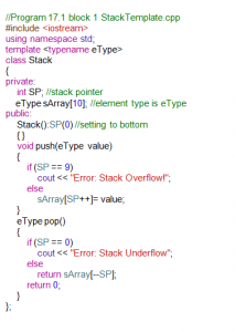 Class Templates – Object Oriented Concepts and Programming Using C++