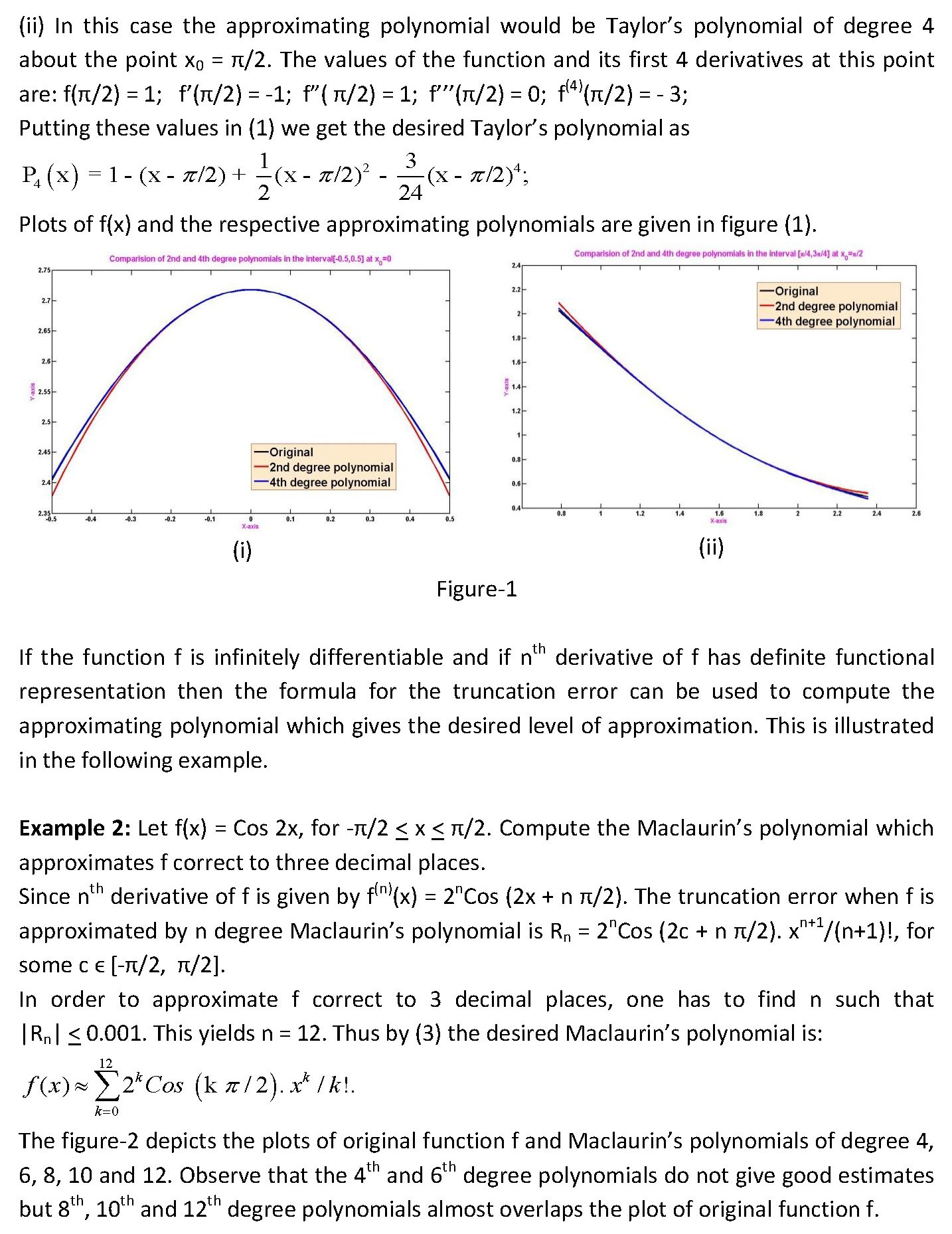 Function Approximation Numerical Methods