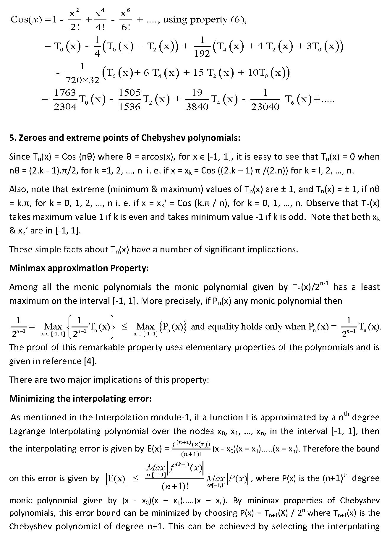 Function Approximation – Numerical Methods