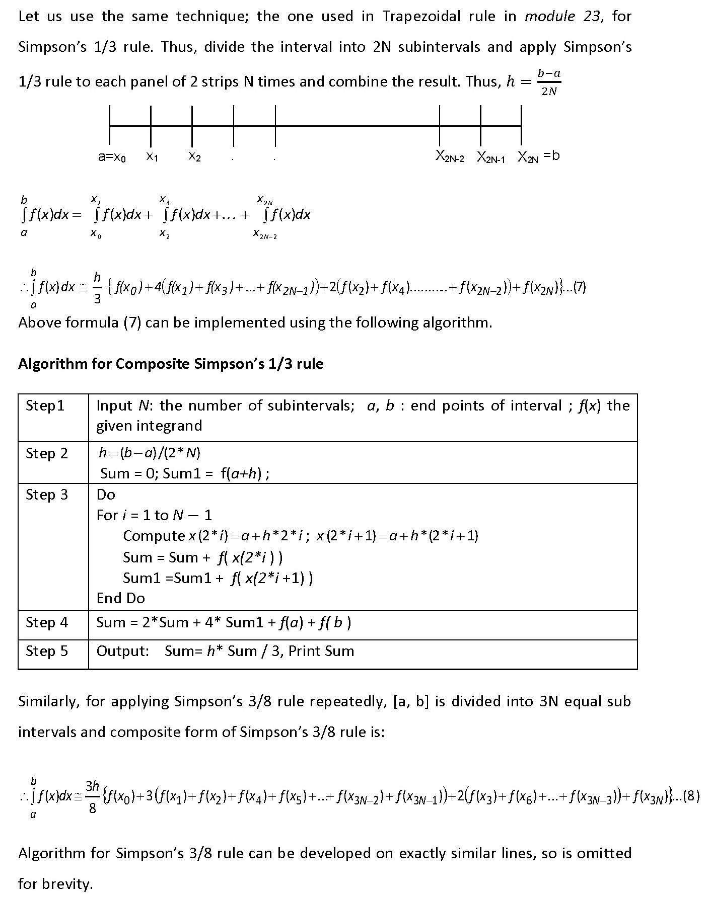 Error Analysis in Composite Simpsons 1/3 and 3/8 rule – Numerical Methods