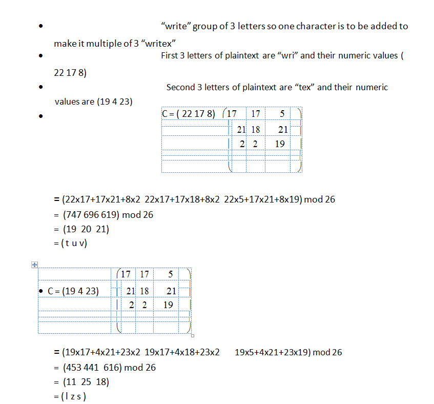 Hill cipher – Information Security