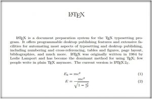LaTeX – Document Preparation System – I – Open Source Software