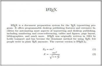 LaTeX – Document Preparation System – I – Open Source Software