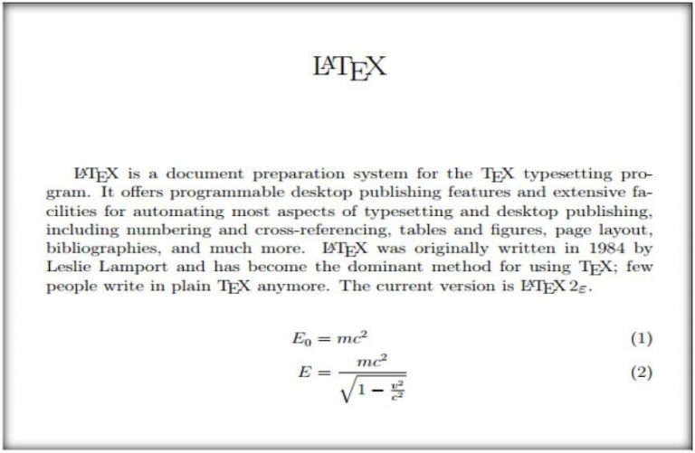 LaTeX – Document Preparation System – I – Open Source Software