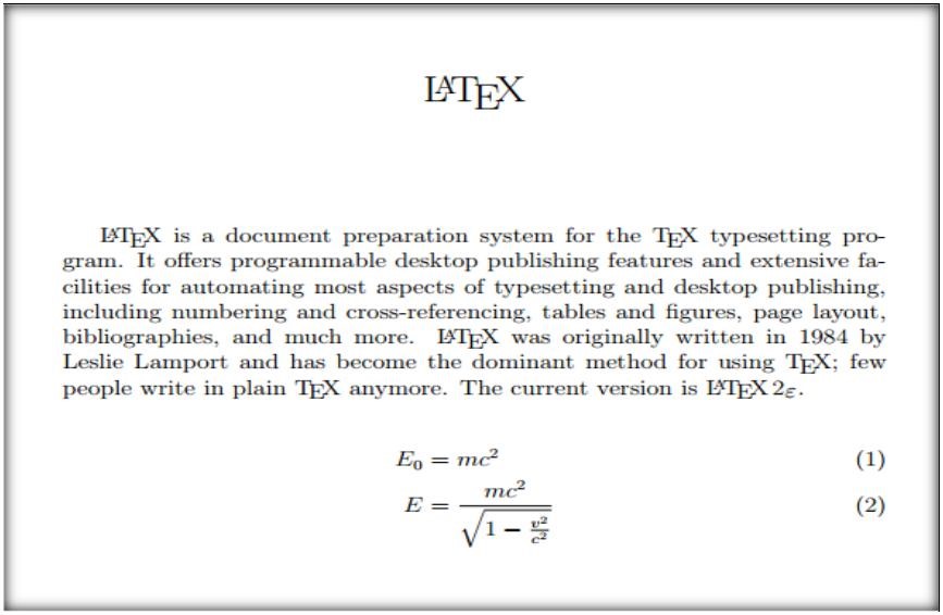LaTeX – Document Preparation System – I – Open Source Software