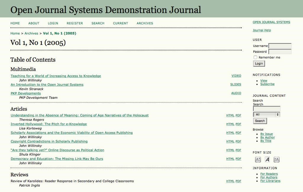 Open Journal Systems – Open Source Software
