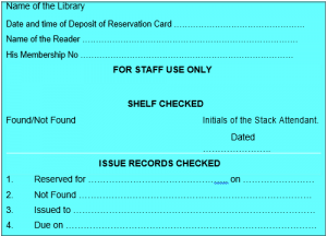 Circulation Management and Control – Special and Research Libraries