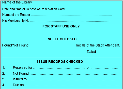 Circulation Management and Control – Special and Research Libraries
