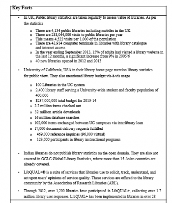Statistics and reporting – Management of Libraries and Information ...