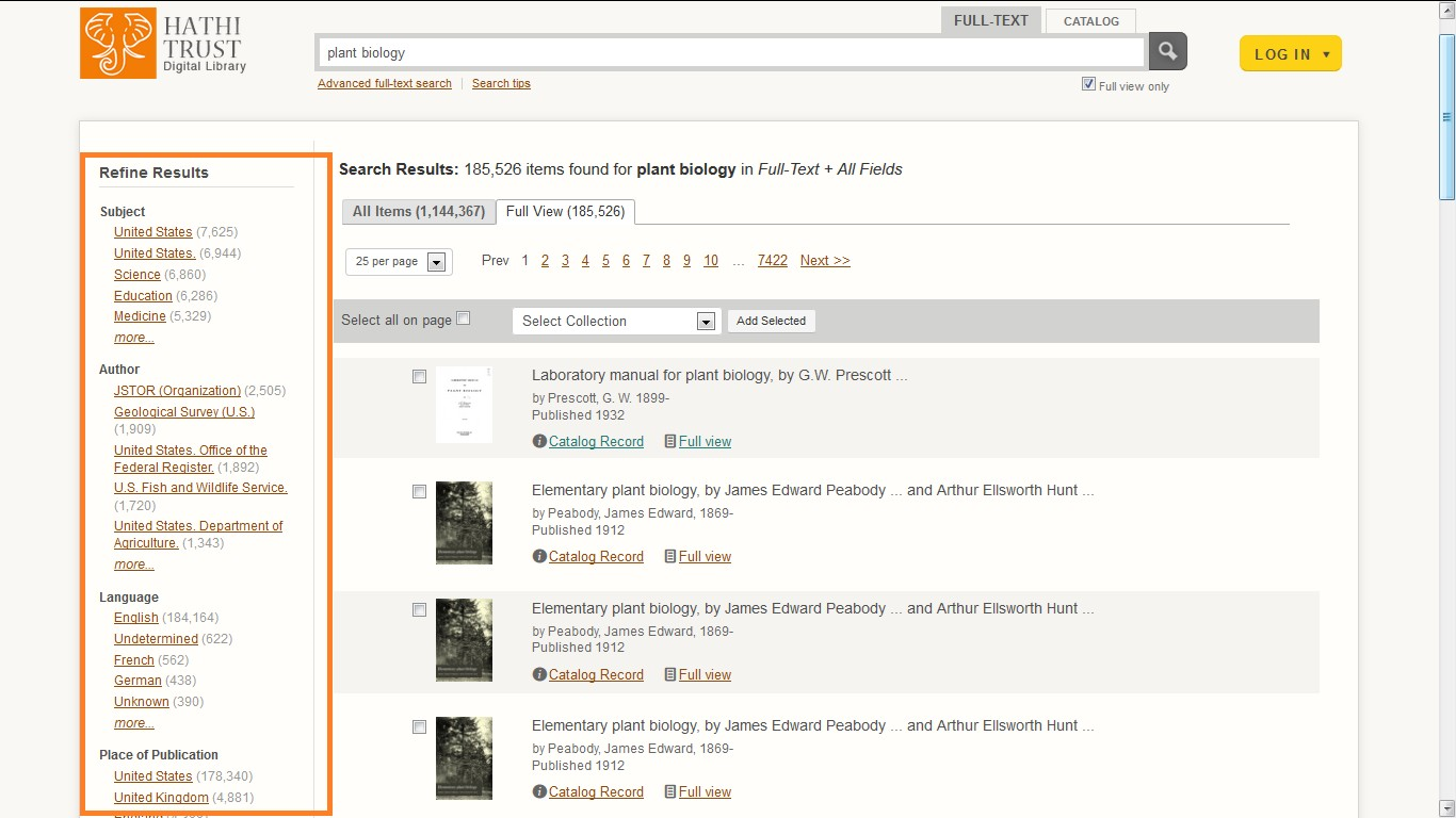 Search and Browse Interface in Digital Library – Digital Libraries
