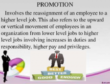 Promotions, transfers and separations – Human Resource Management