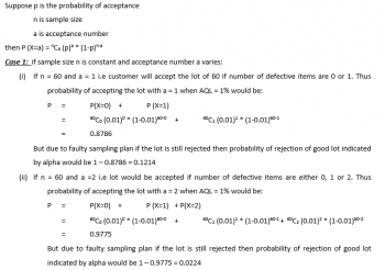 Acceptance Sampling – Operations Management