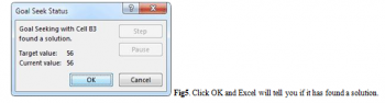 Goal Seek Analysis – Management Information System