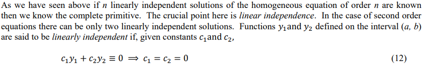 Linear second order differential equations – Mathematical tools for ...