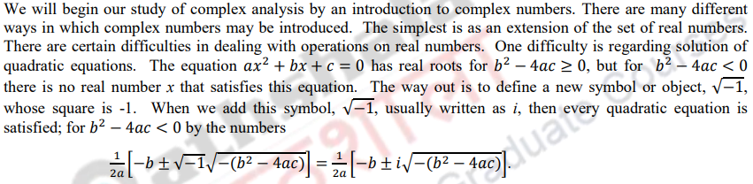 Functions of a complex variable – Mathematical tools for materials