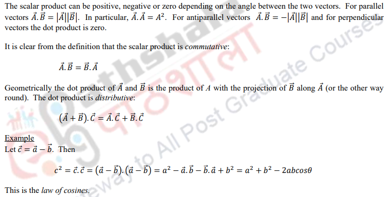 Vector algebra – Mathematical tools for materials