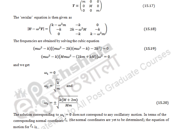 Small Oscillations II – Classical Mechanics